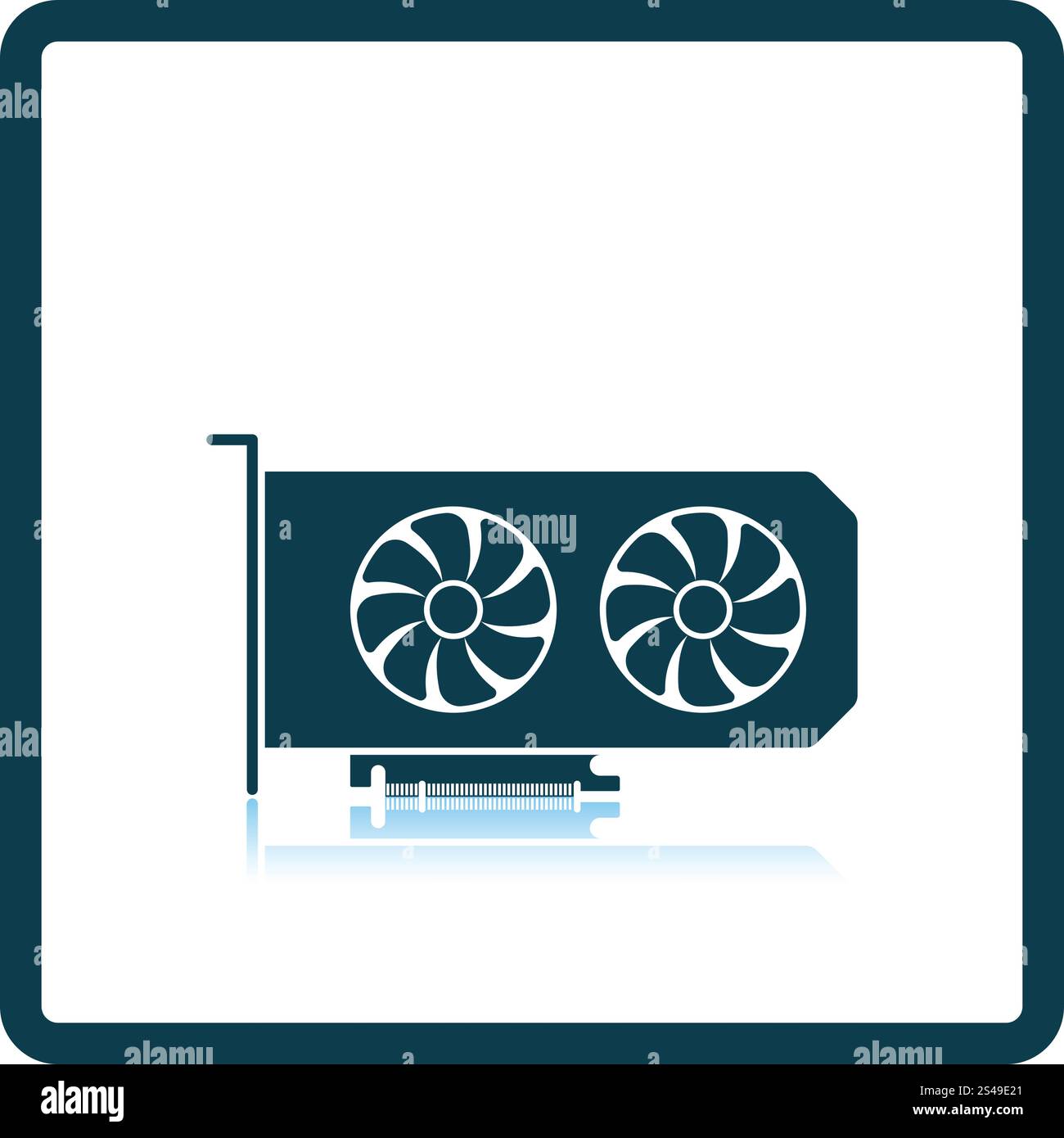 GPU icon. Shadow reflection design. Vector illustration Stock Vector ...