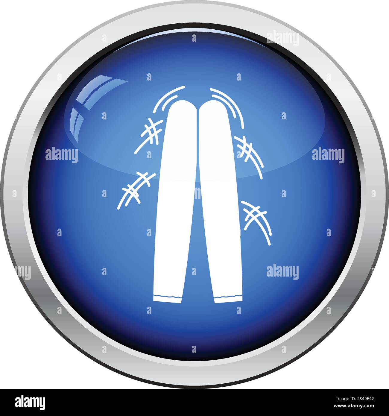 Football fans clapping sticks icon. Glossy button design. Vector ...