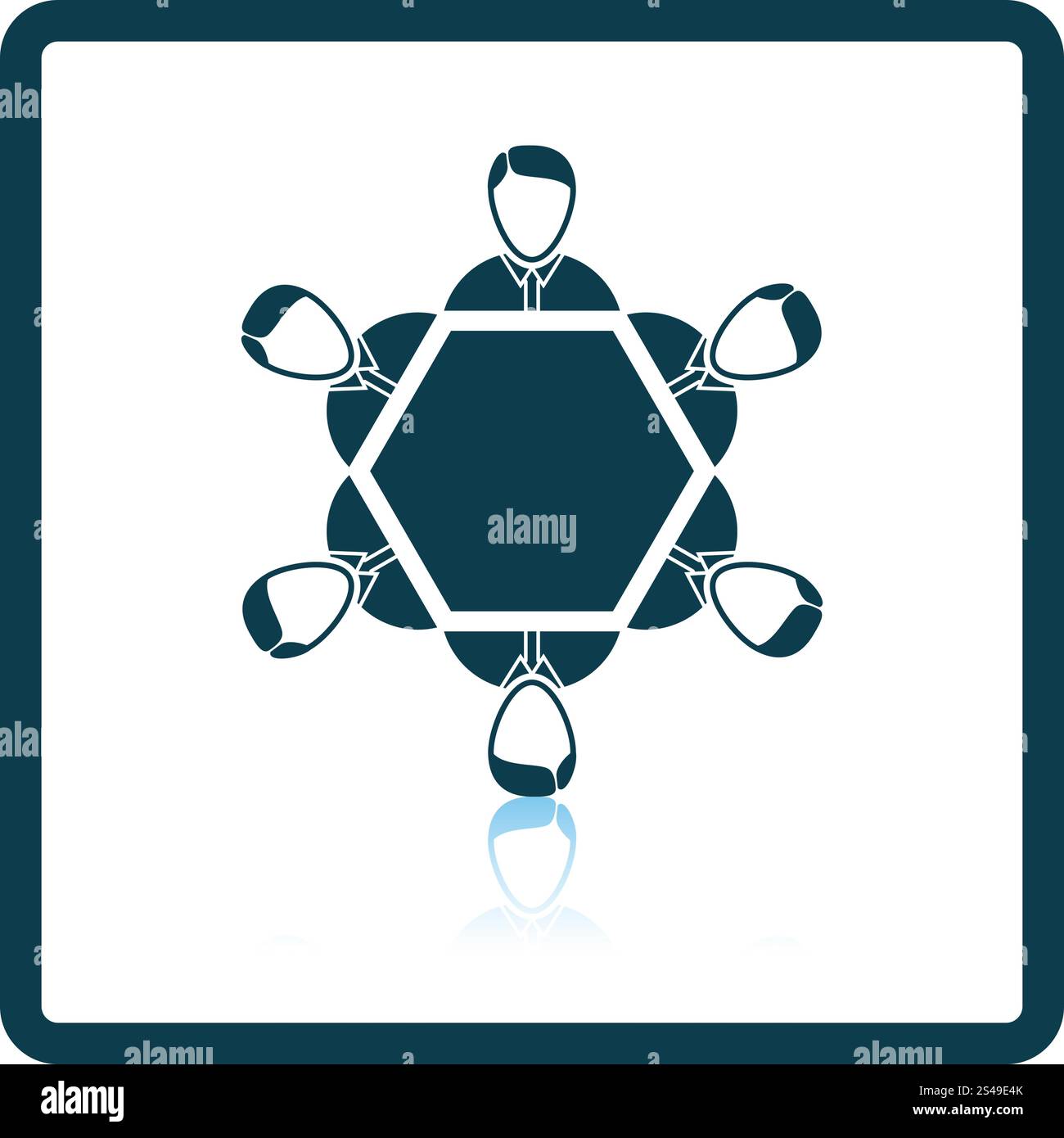 Conversation table icon. Shadow reflection design. Vector illustration ...