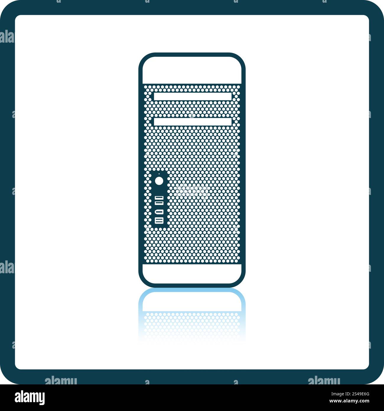 System unit icon. Shadow reflection design. Vector illustration Stock ...
