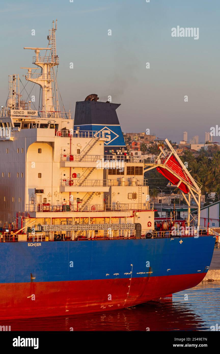 Genco Wasp cargo ship, Port of Mazatlan, Sinaloa, Mexico Stock Photo ...