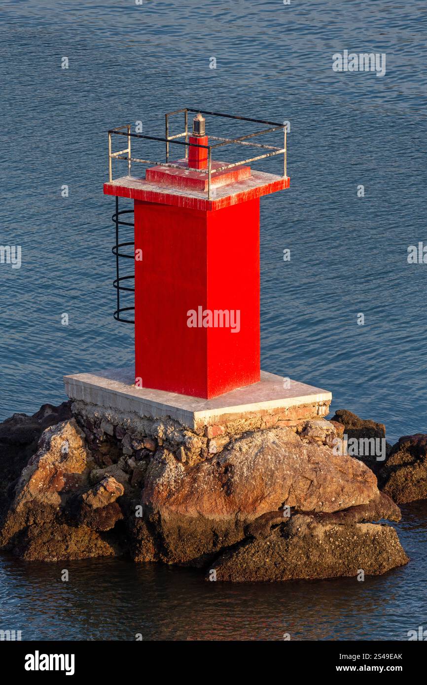 Red channel Marker, Port of Mazatlan, Sinaloa, Mexico Stock Photo - Alamy