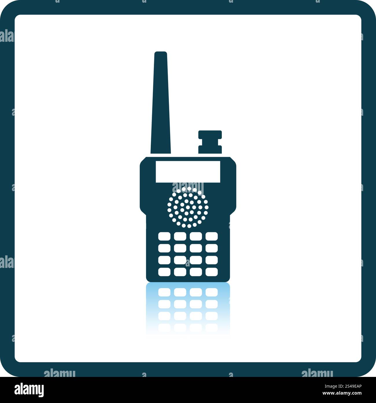 Portable radio icon. Shadow reflection design. Vector illustration ...