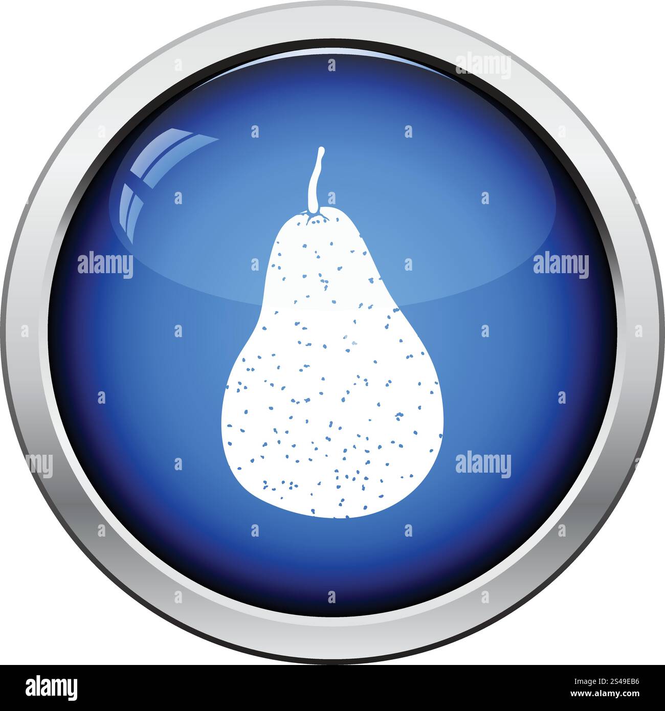 Icon of Pear. Glossy button design. Vector illustration Stock Vector ...