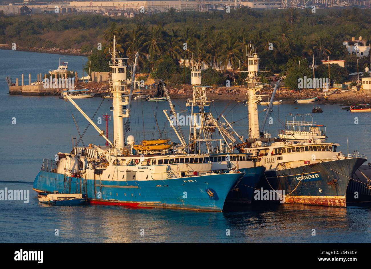 Tuna fishing boats, Stone Island, Mazatlan, Sinaloa, Mexico Stock Photo ...