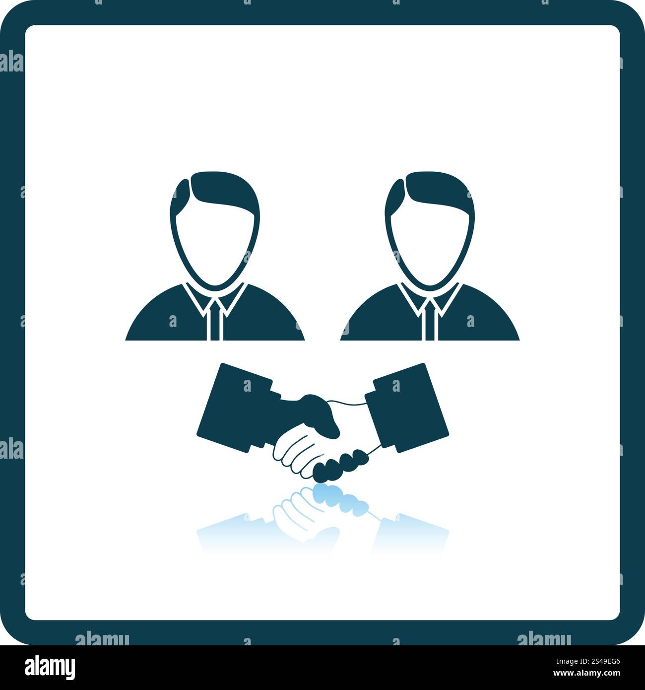 Hand shake icon. Shadow reflection design. Vector illustration Stock ...