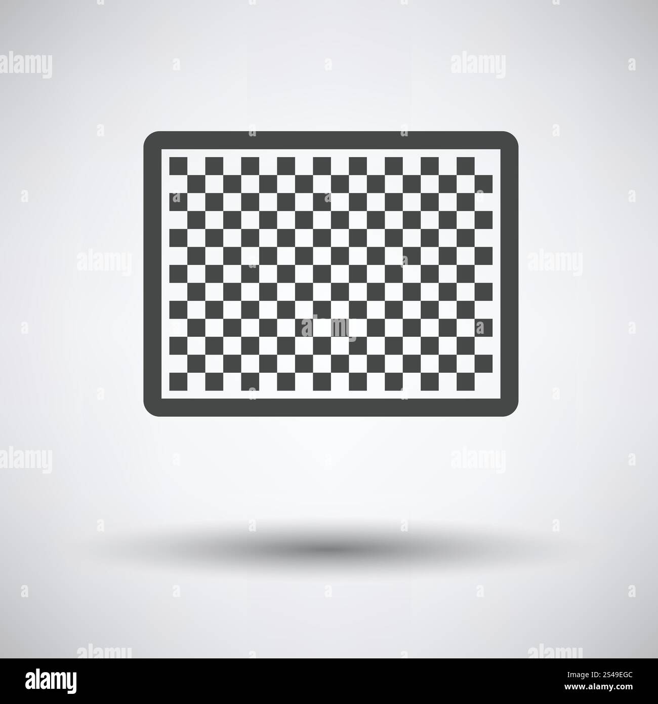 Icon of photo camera sensor on gray background, round shadow. Vector ...