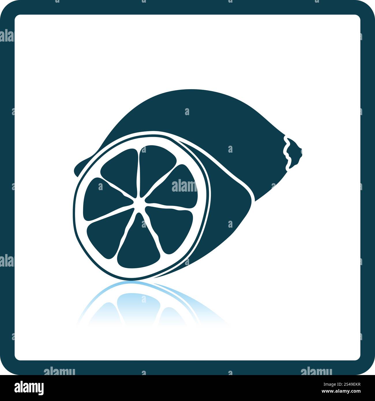 Icon of Lemon. Shadow reflection design. Vector illustration Stock ...