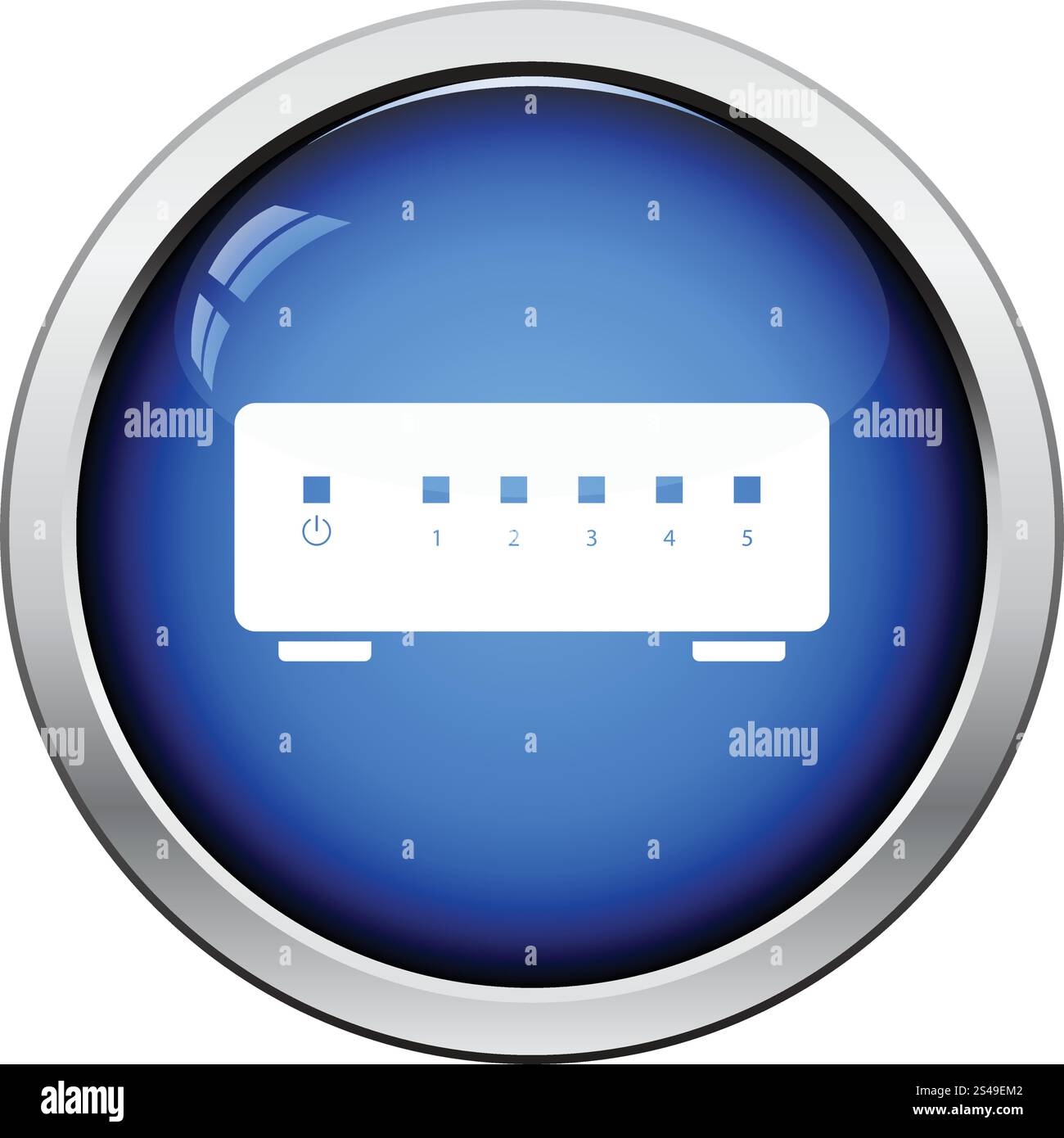 Ethernet switch icon. Glossy button design. Vector illustration Stock ...