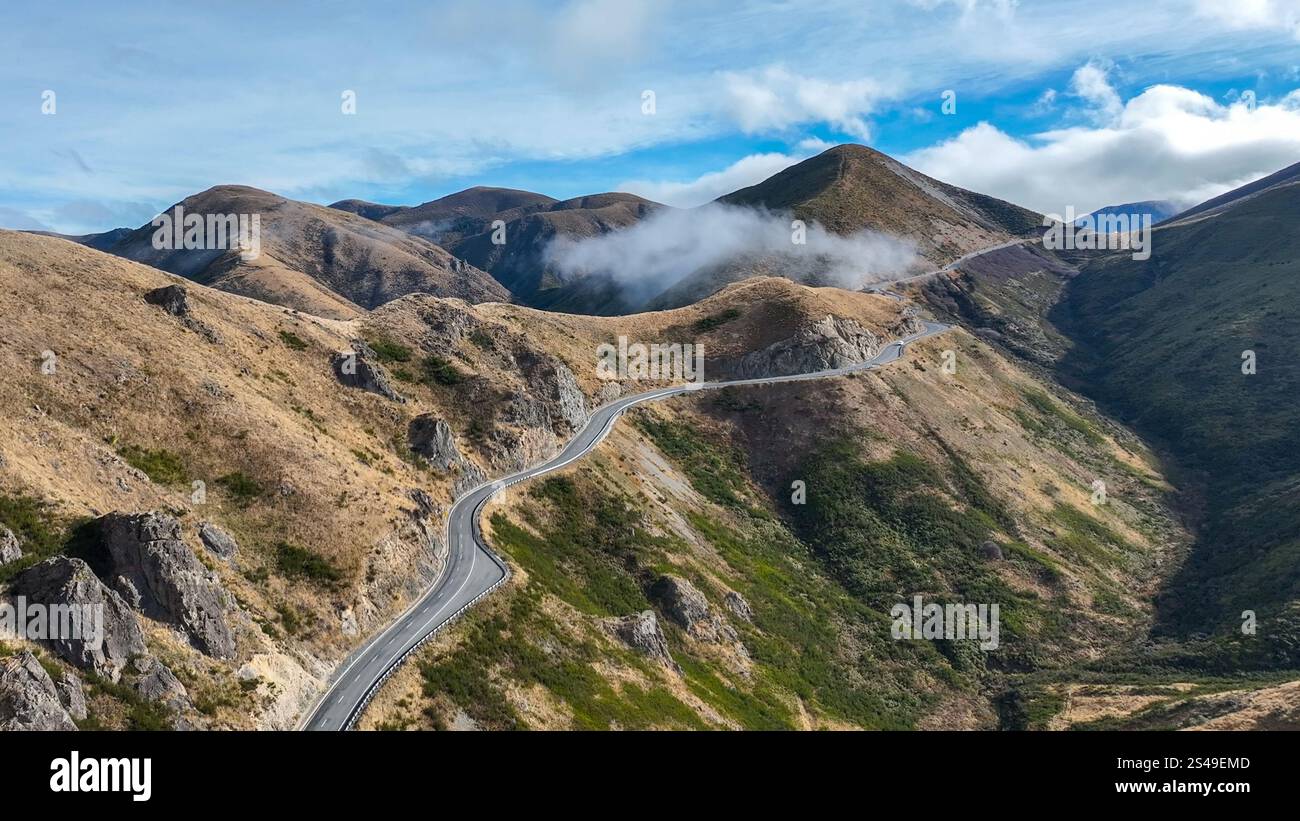 The great alpine highway heading to the West Coast of New Zealand Stock ...