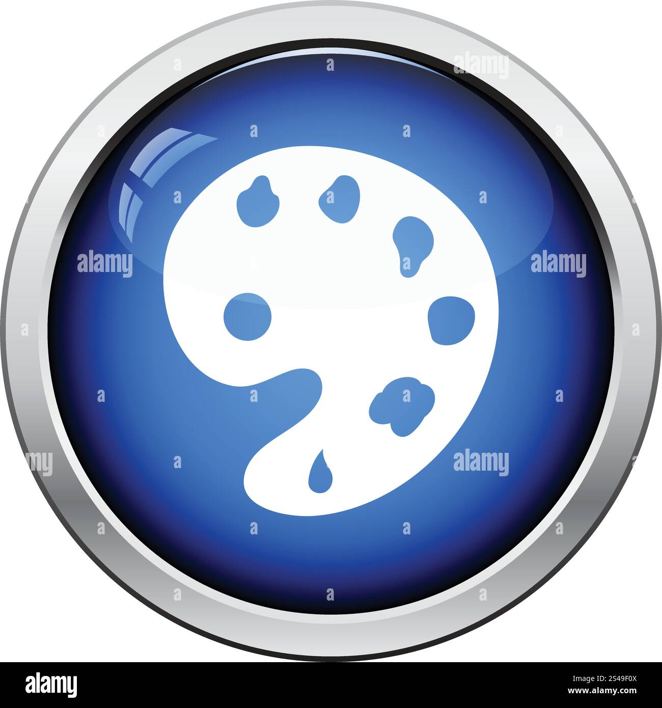 Palette icon. Glossy button design. Vector illustration Stock Vector ...