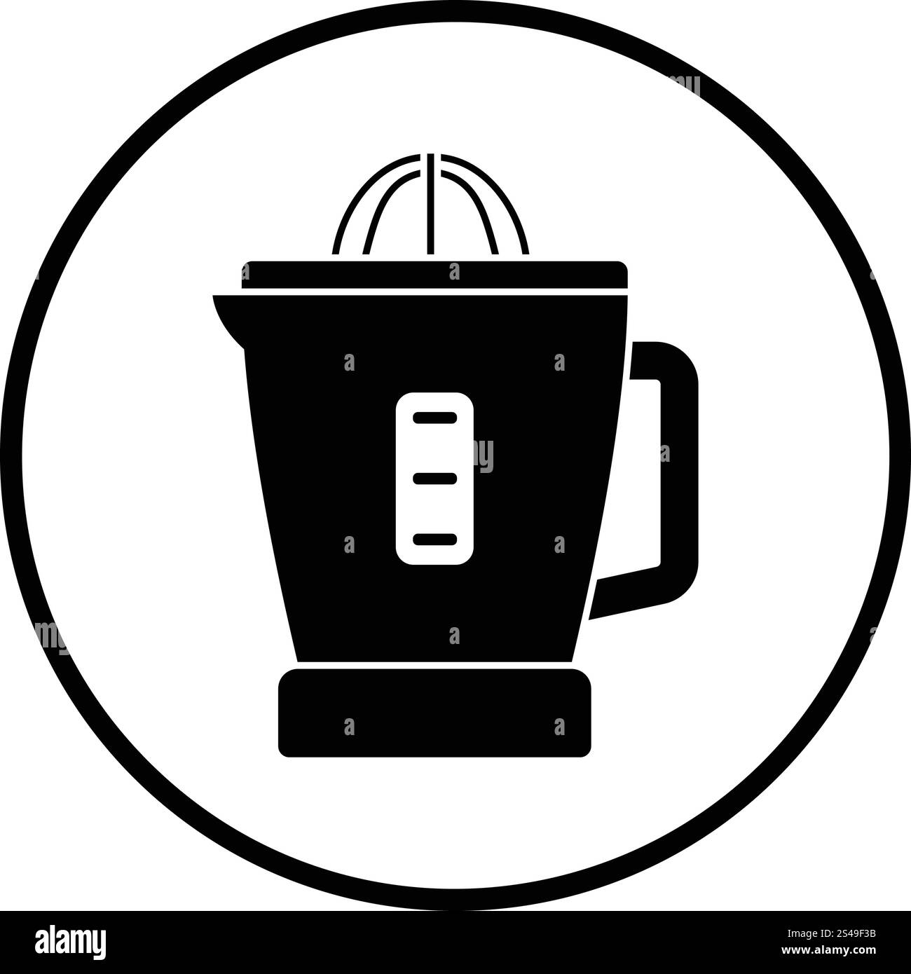 Citrus juicer machine icon. Thin circle design. Vector illustration ...