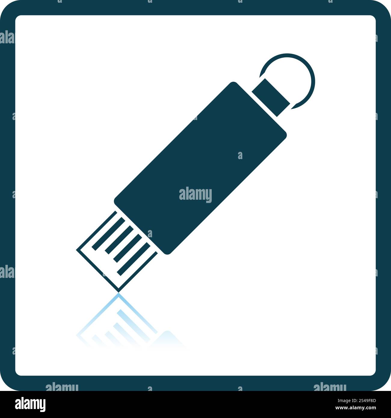USB flash icon. Shadow reflection design. Vector illustration Stock ...