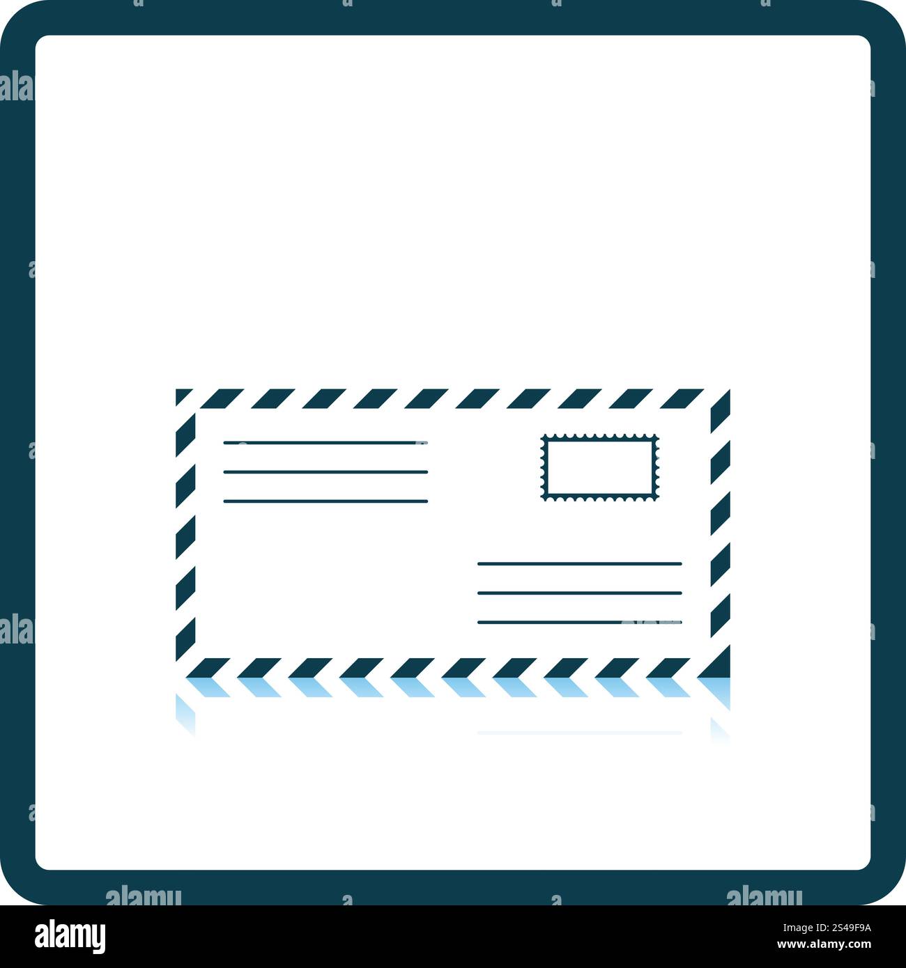 Icon of Letter. Shadow reflection design. Vector illustration Stock ...