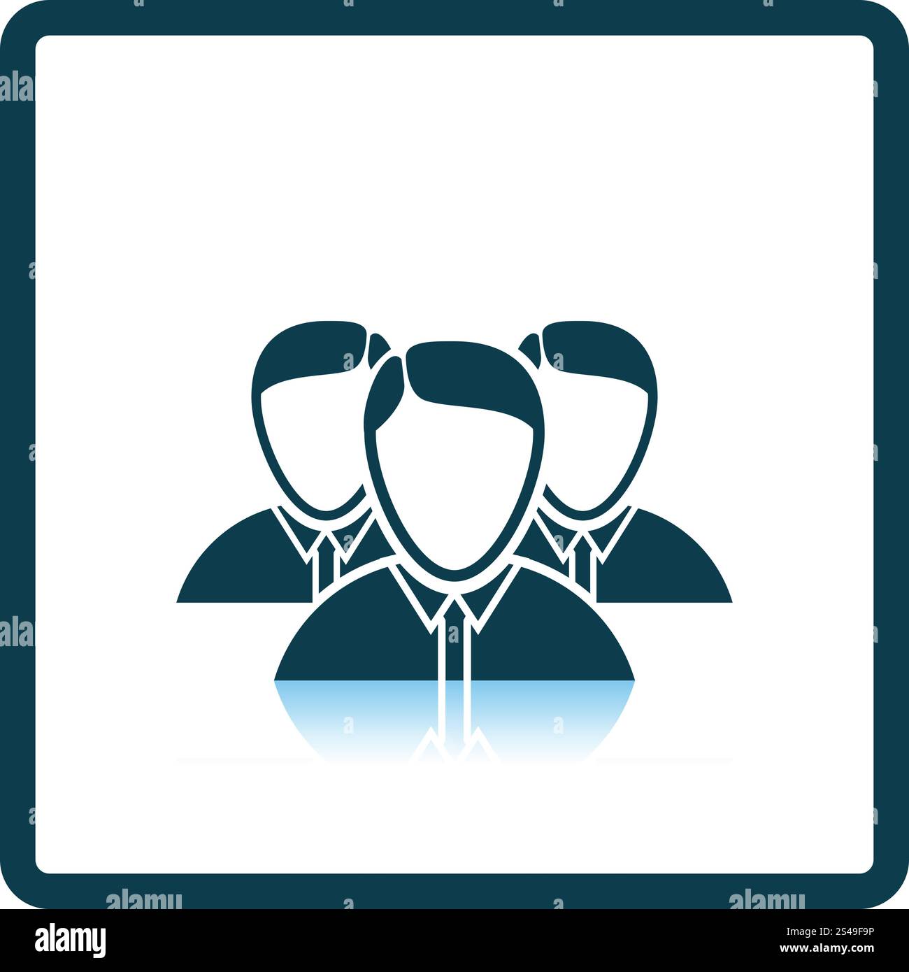 Business team icon. Shadow reflection design. Vector illustration Stock ...