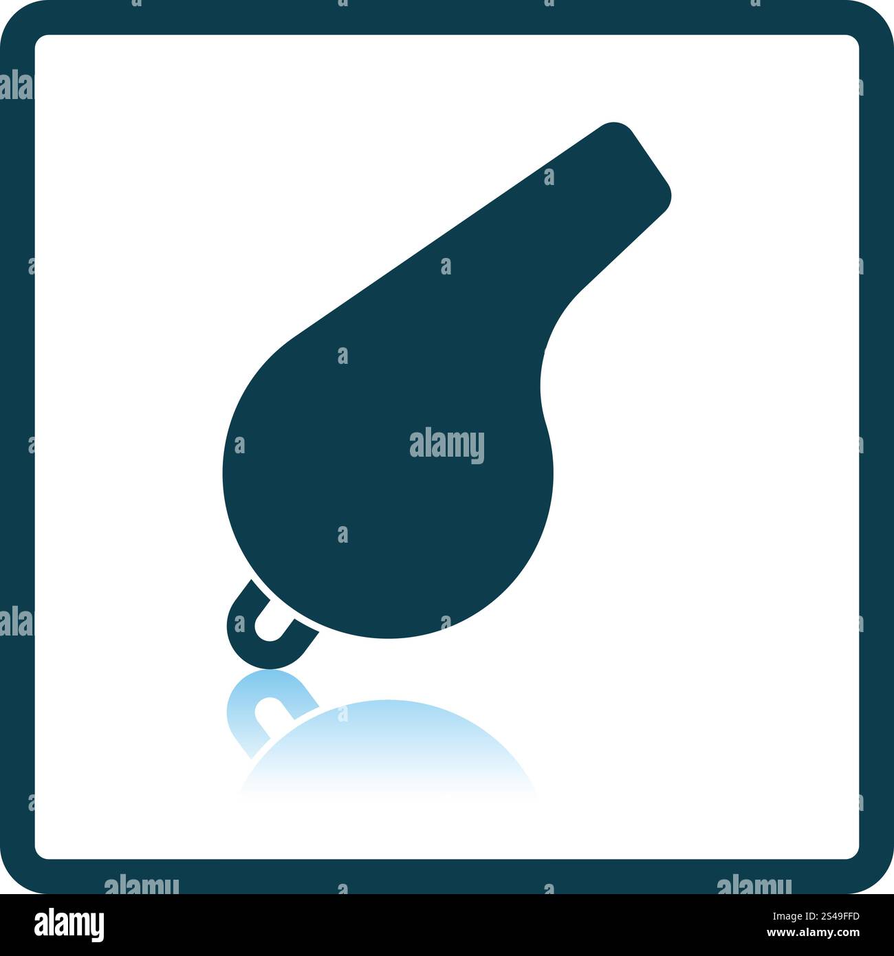 Whistle icon. Shadow reflection design. Vector illustration Stock ...