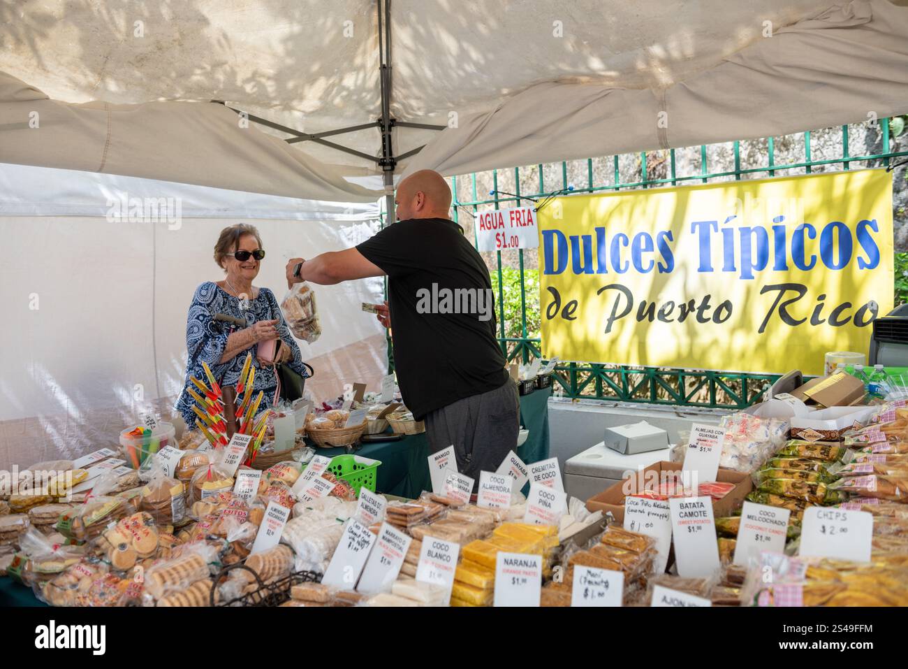 San Juan, Puerto Rico - February 25, 2018: Dulces Tipicos, a street ...
