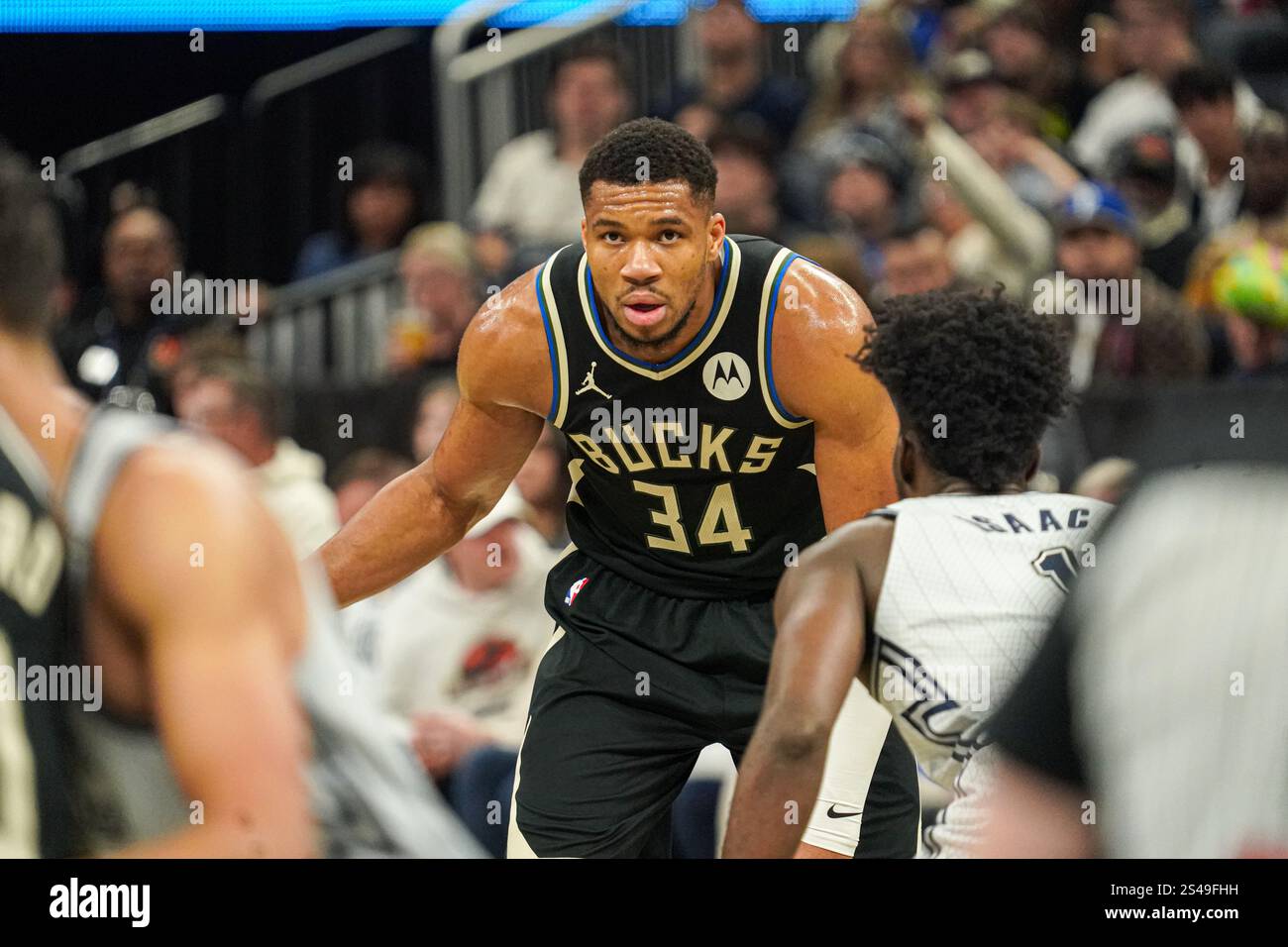 Orlando, Florida, USA, January 10, 2025, Milwaukee Bucks Forward Giannis Antetokounmpo #34 at ...