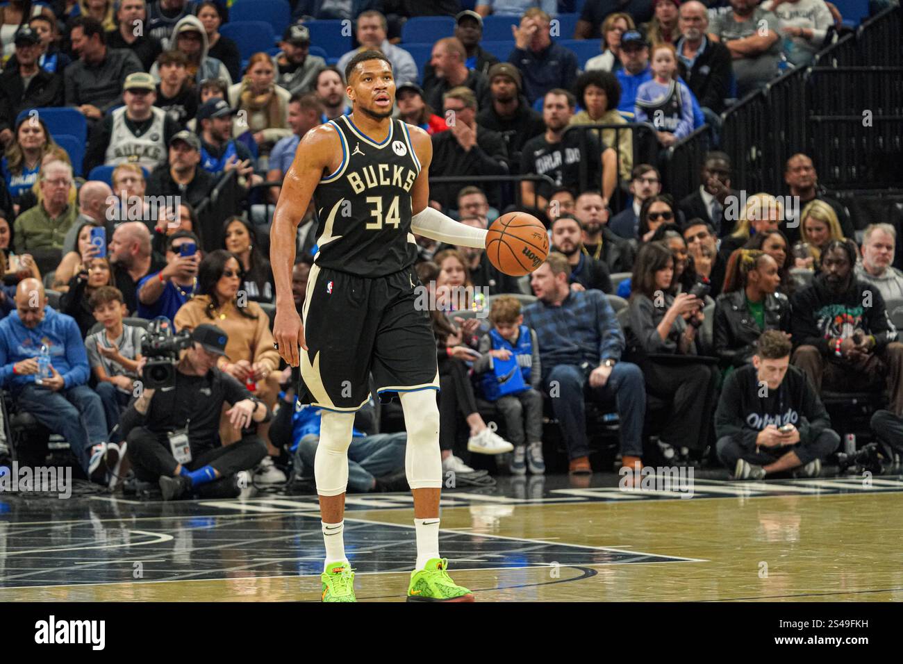 Orlando, Florida, USA, January 10, 2025, Milwaukee Bucks Forward Giannis Antetokounmpo #34 ...