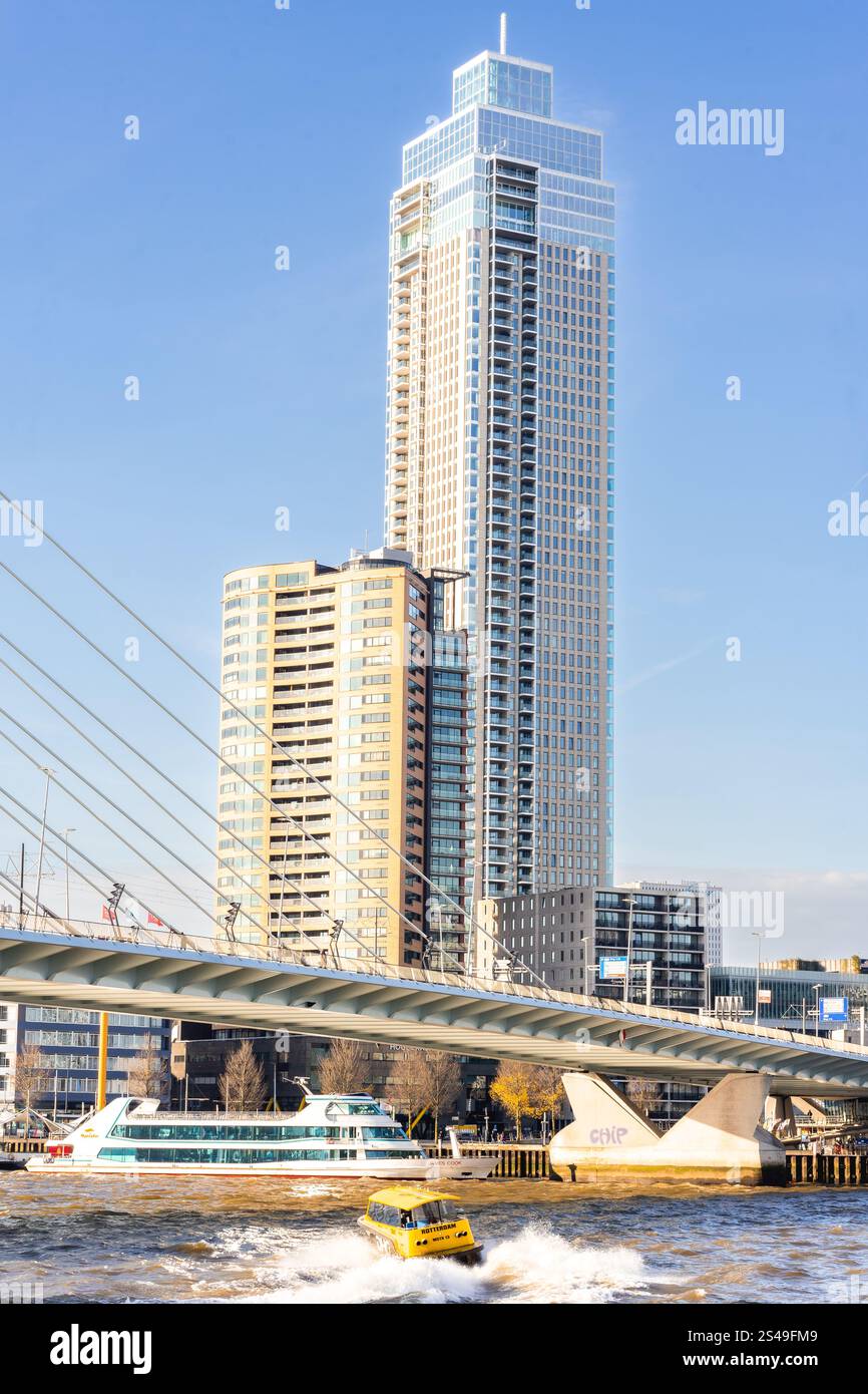 December 1, 2024. Rotterdam, Netherlands. The skyline and modern ...