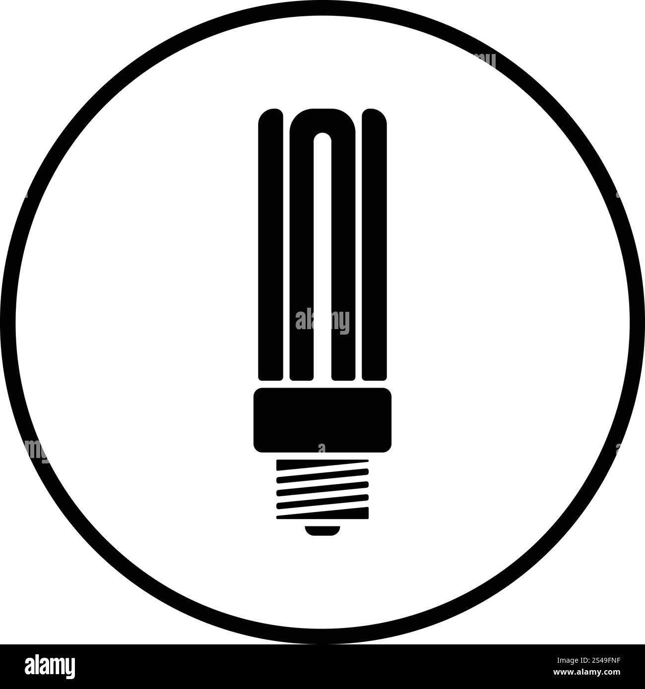 Energy saving light bulb icon. Thin circle design. Vector illustration Stock Vector Image & Art ...
