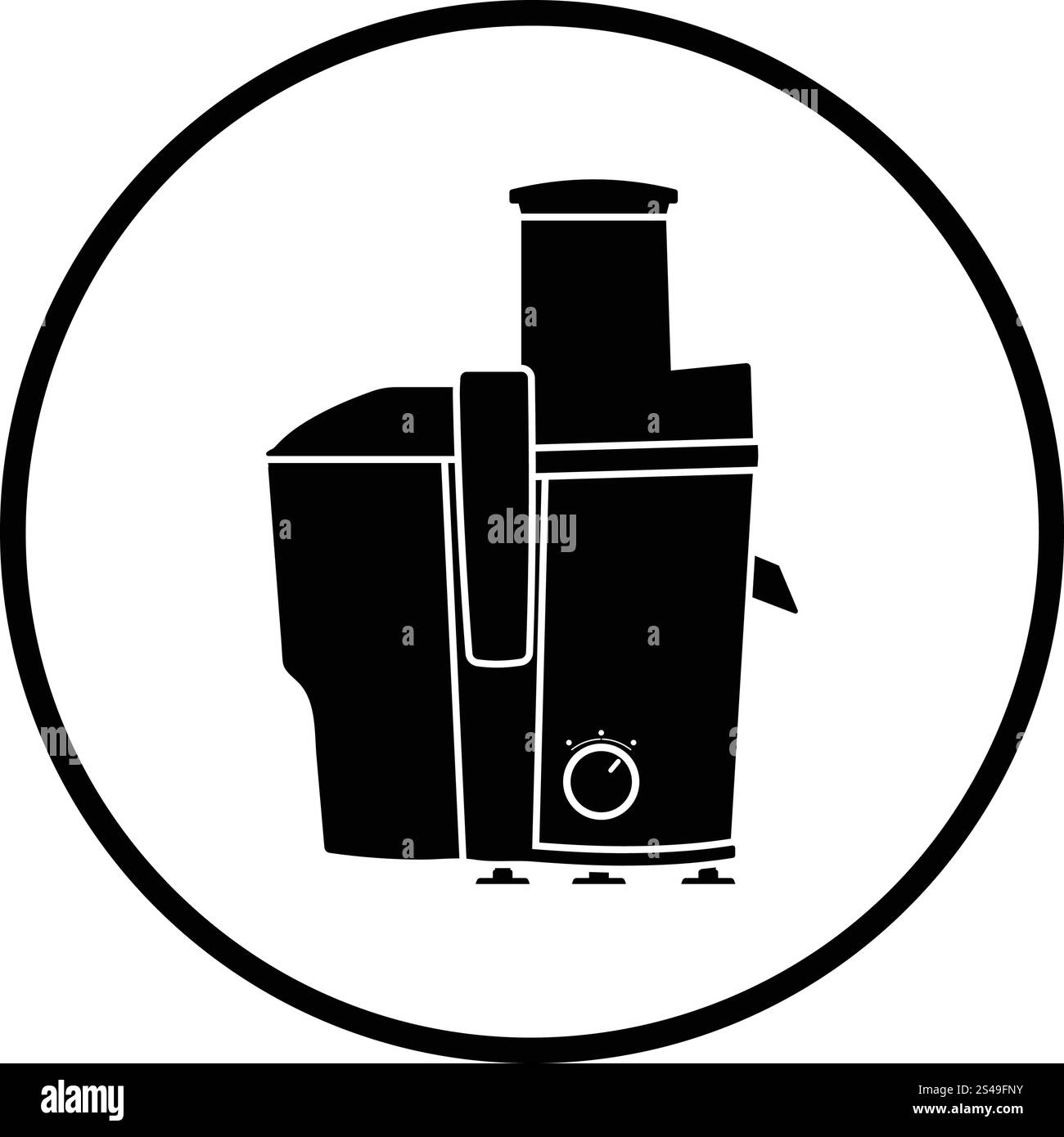 Juicer machine icon. Thin circle design. Vector illustration Stock ...
