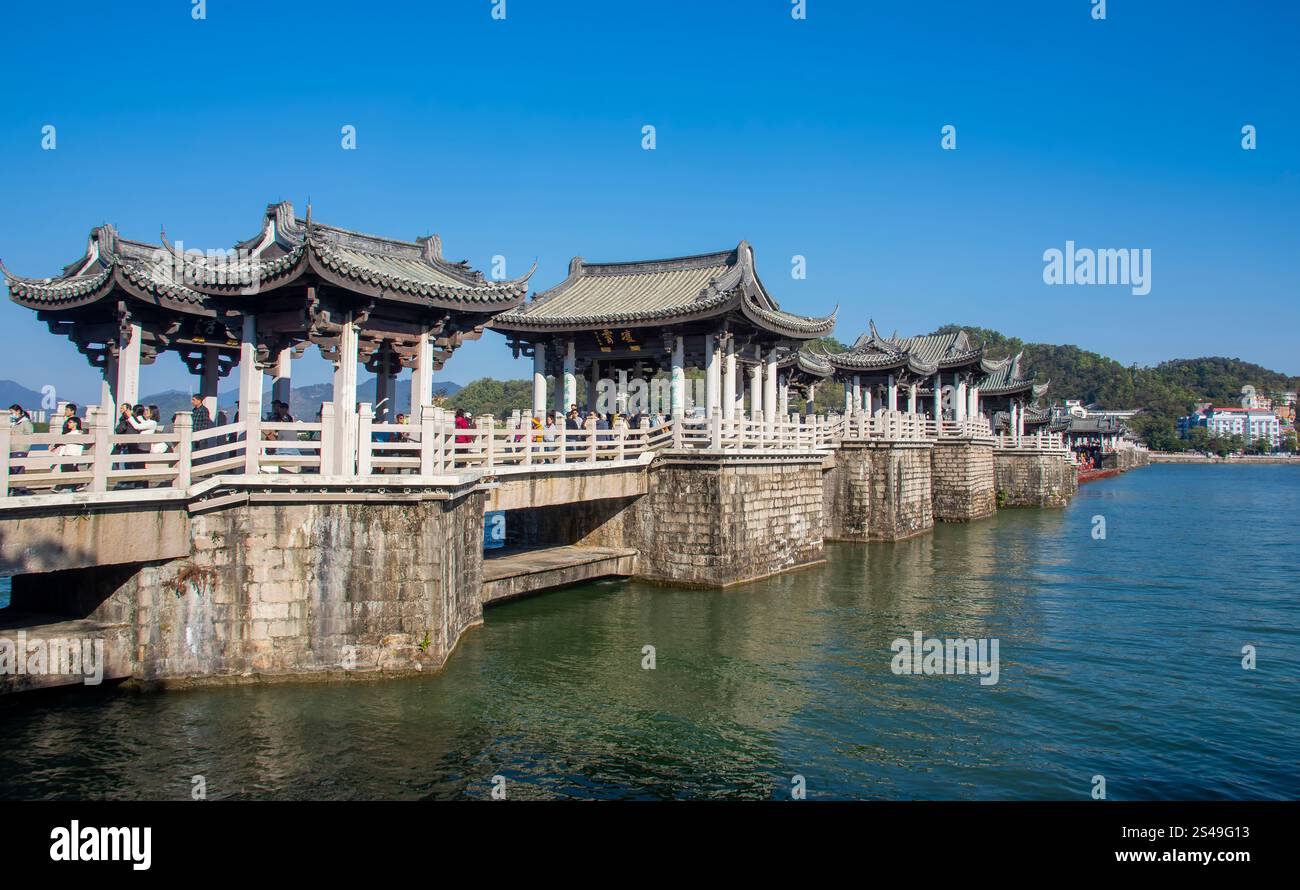 Chaozhou China 20th Dec 2024: The Guangji Bridge over the Han River is ...