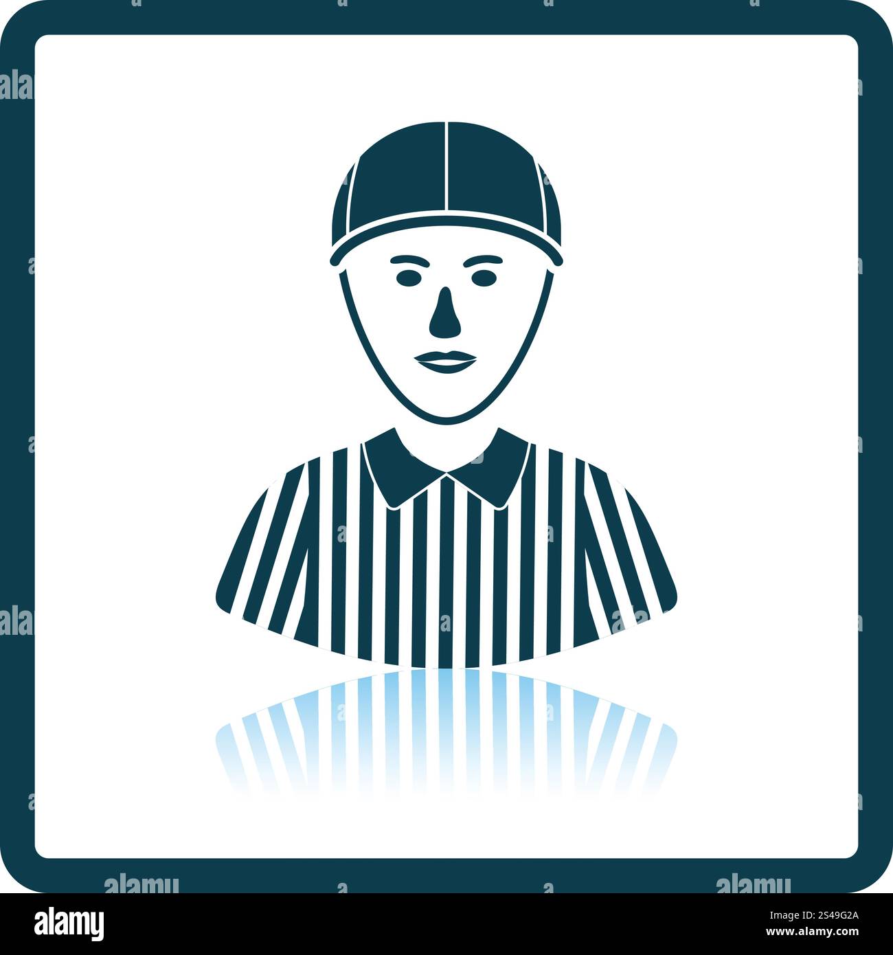 American football referee icon. Shadow reflection design. Vector ...