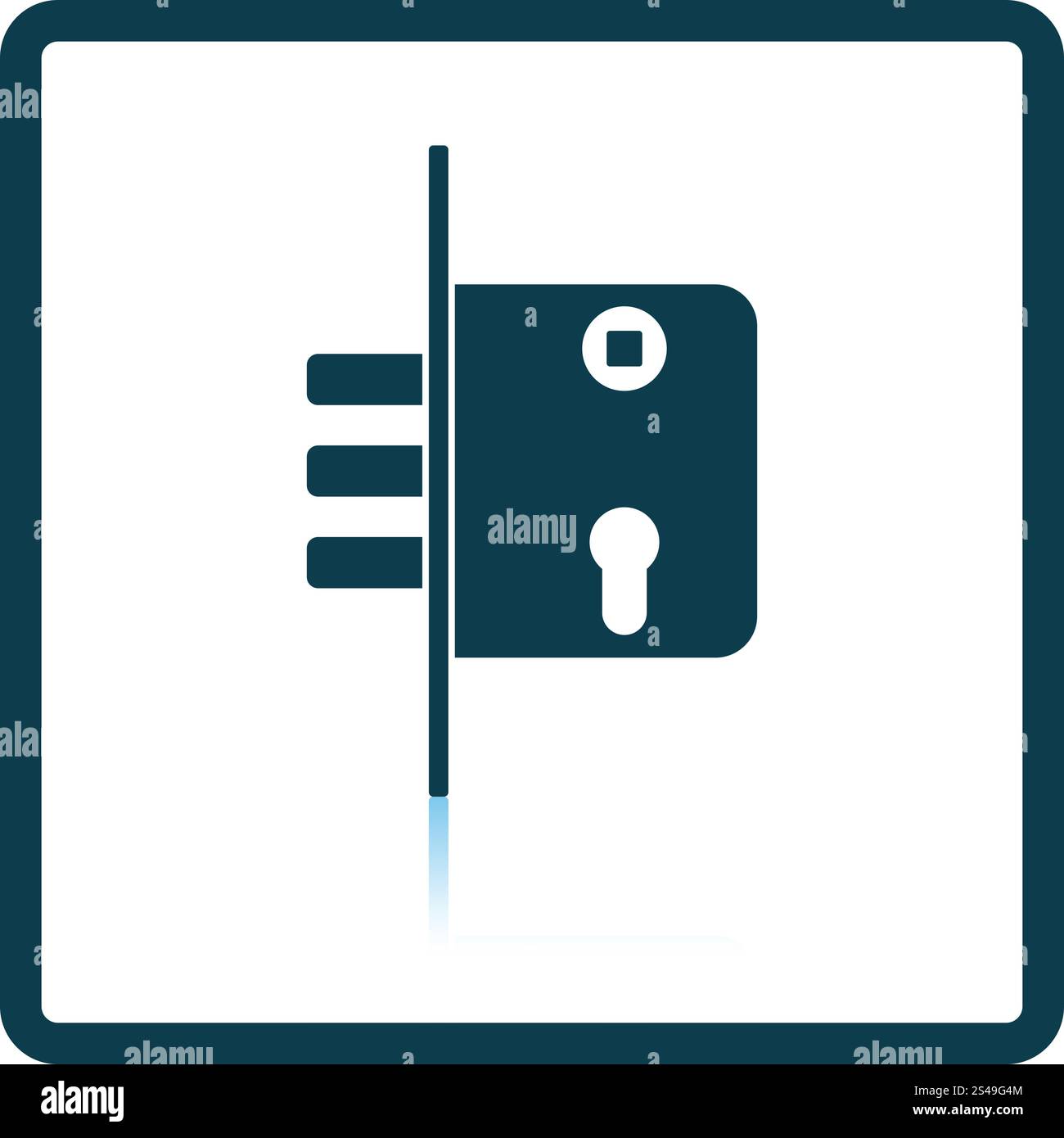 Door lock icon. Shadow reflection design. Vector illustration Stock ...