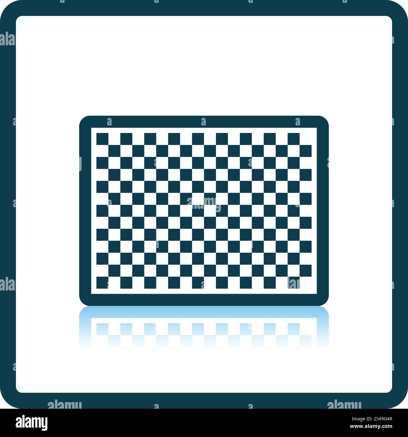 Icon of photo camera sensor. Shadow reflection design. Vector ...