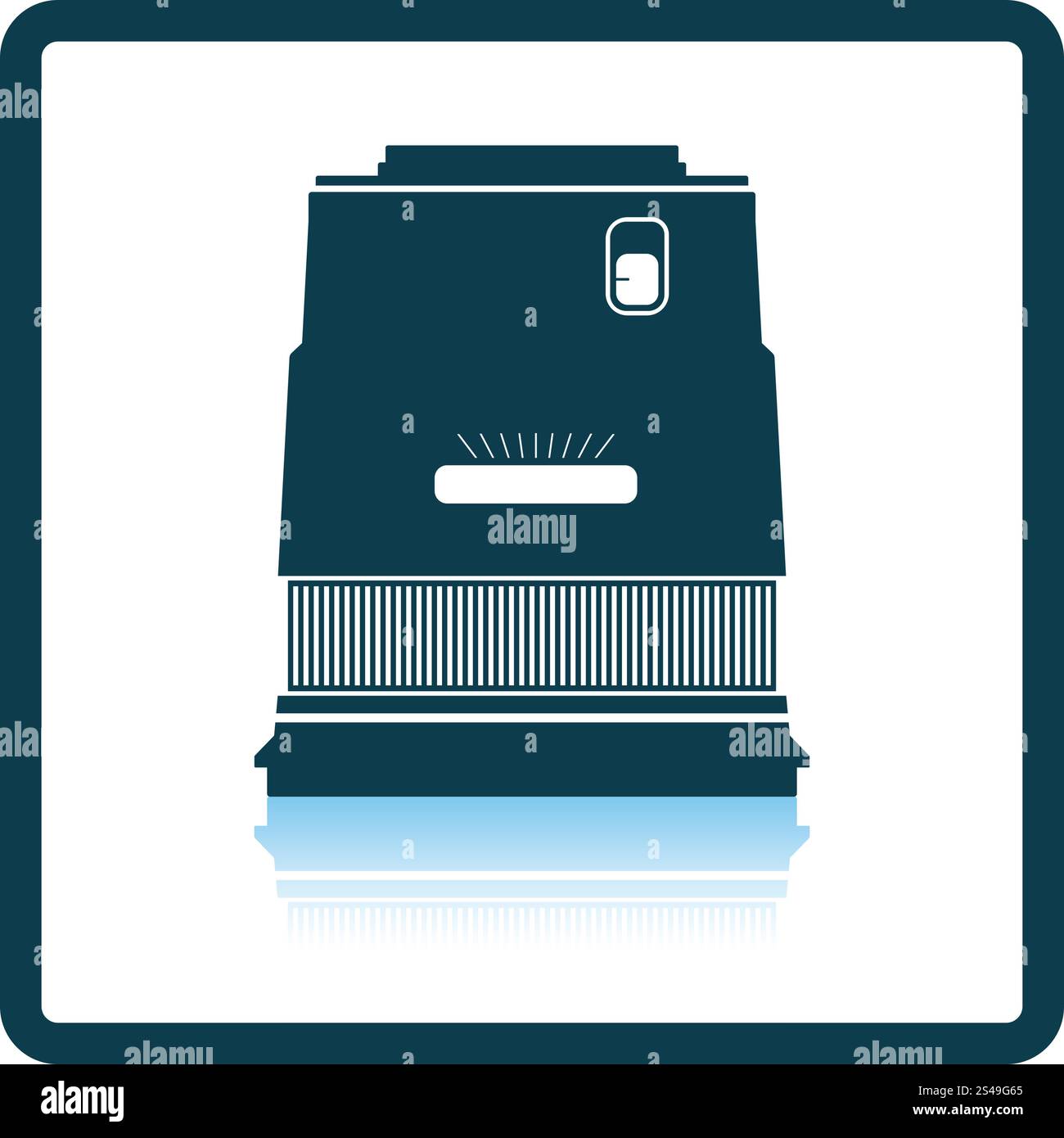 Icon of photo camera wide lens. Shadow reflection design. Vector ...