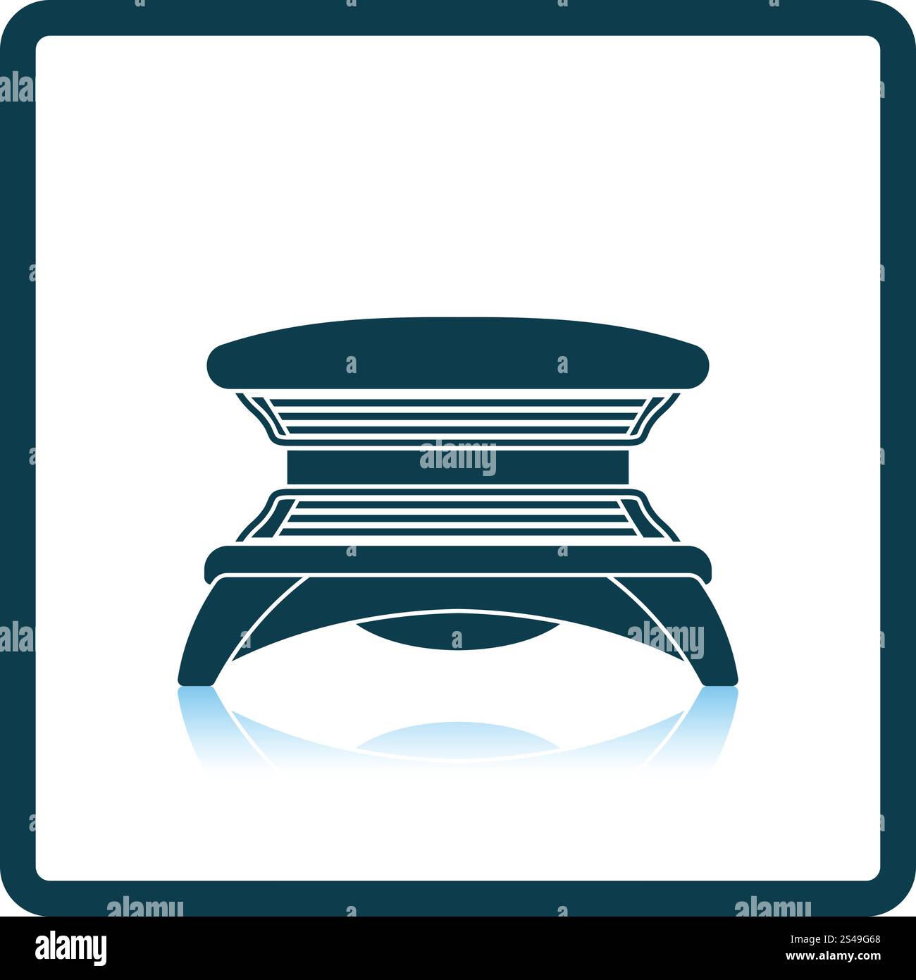 Icon of Solarium. Shadow reflection design. Vector illustration Stock ...