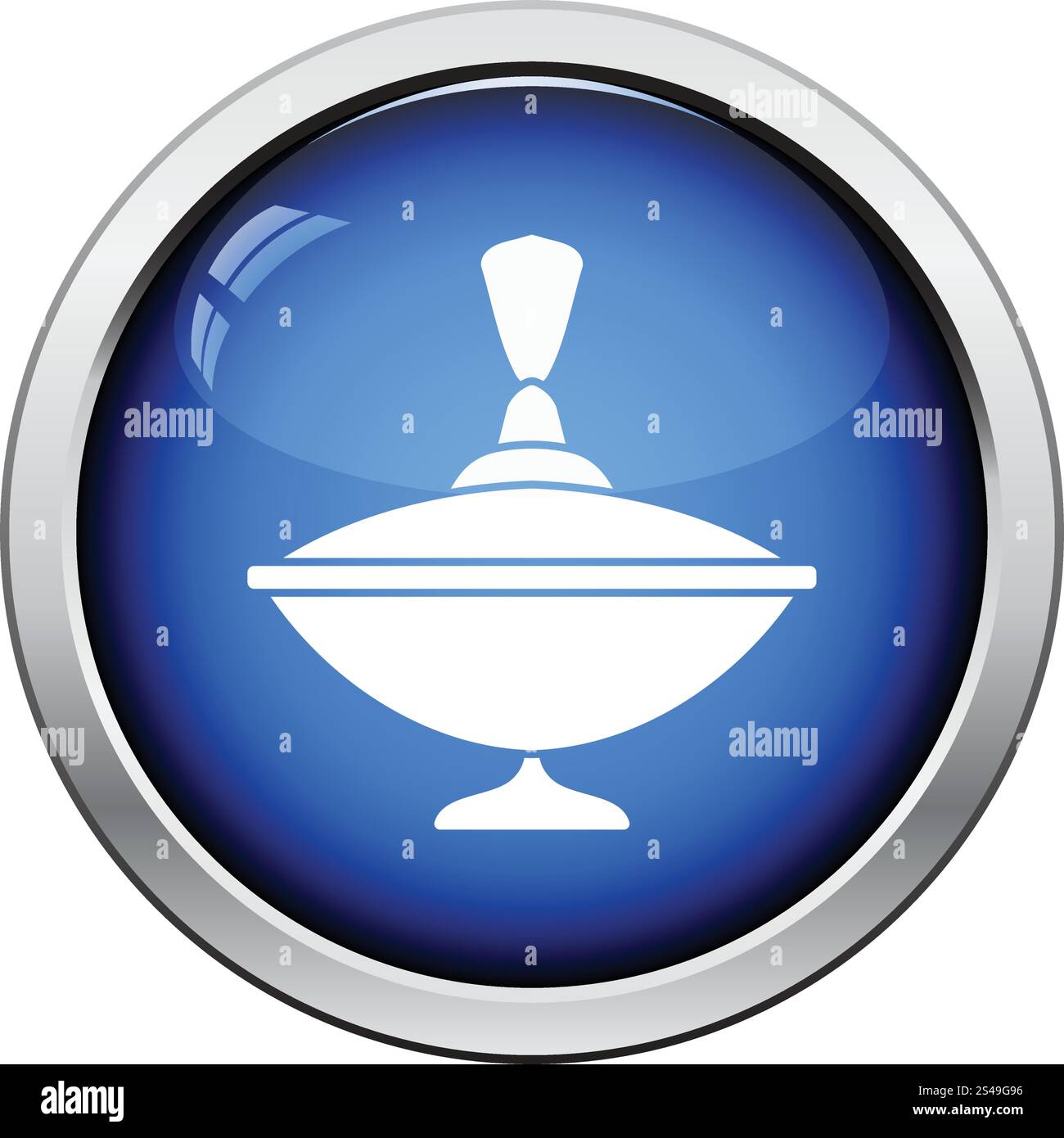 Peg-Top icon. Glossy button design. Vector illustration Stock Vector ...