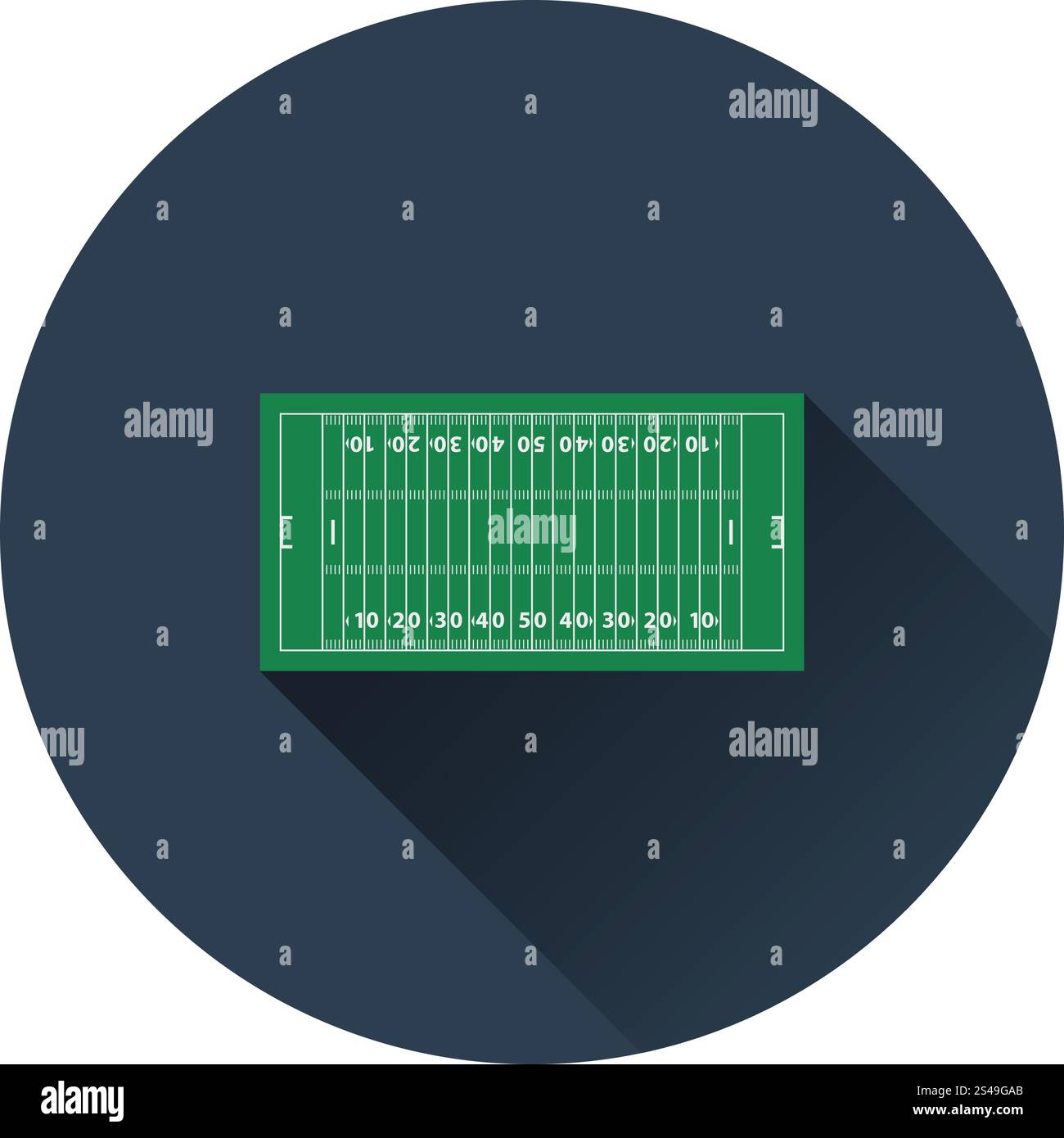 American football field mark icon. Flat color design. Vector ...