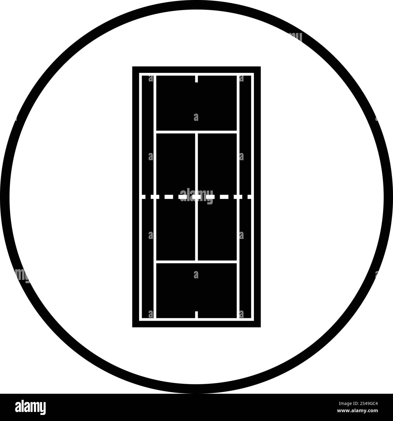 Tennis field mark icon. Thin circle design. Vector illustration Stock ...