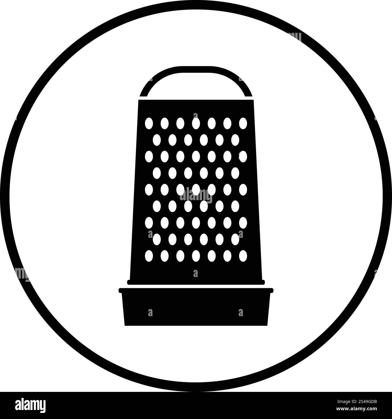 Kitchen grater icon. Thin circle design. Vector illustration Stock ...