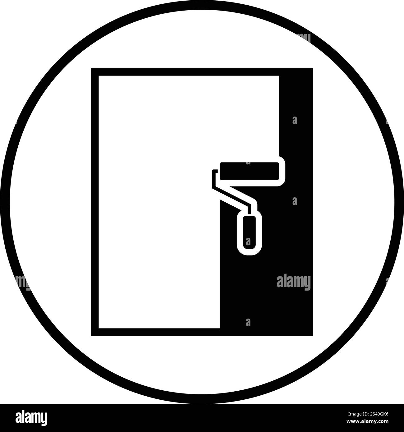 Painting brush roll tool Black and White Stock Photos & Images - Alamy