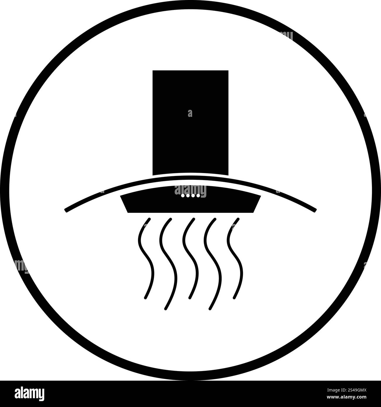 Kitchen hood icon. Thin circle design. Vector illustration Stock Vector ...