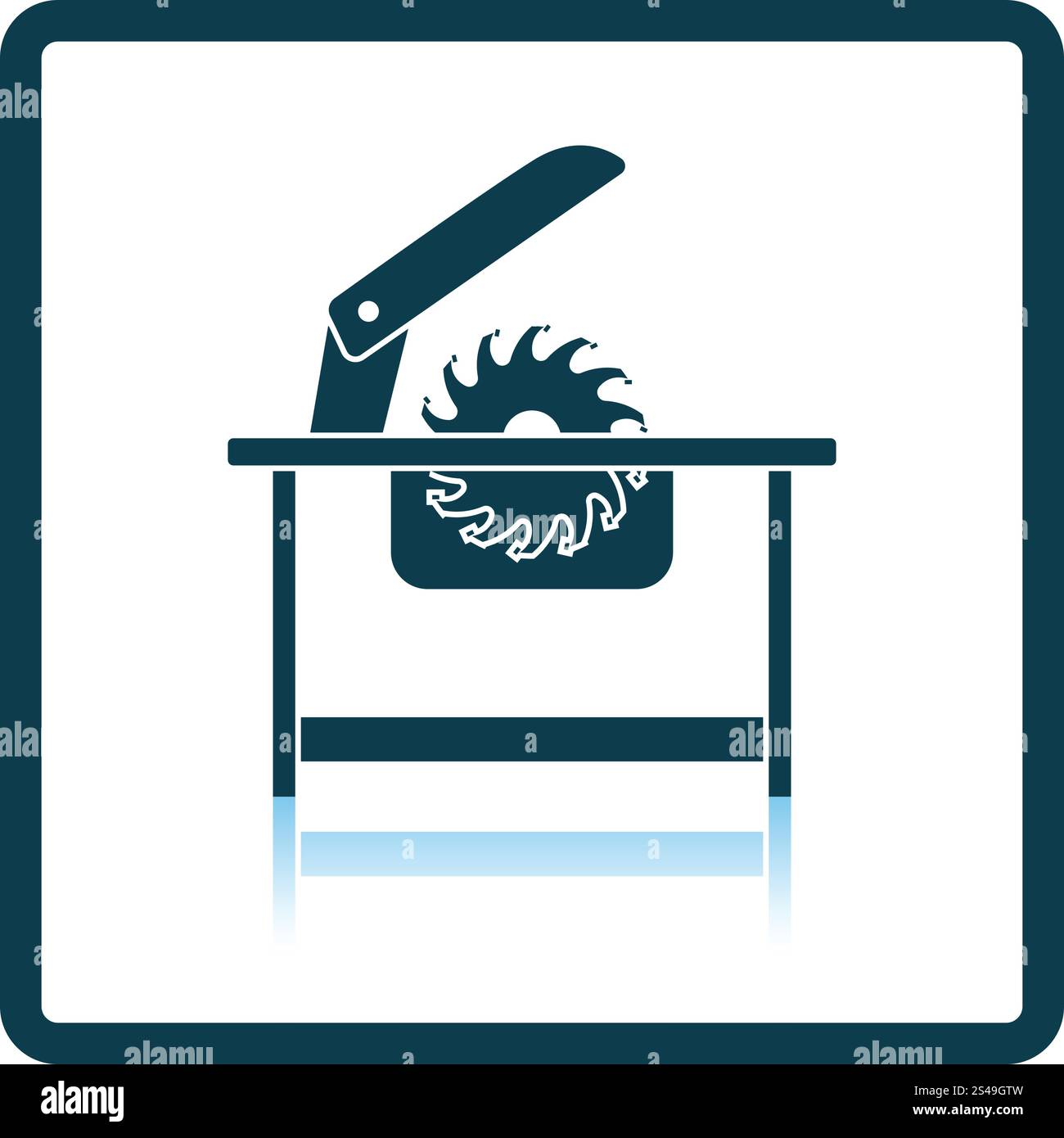 Circular saw icon. Shadow reflection design. Vector illustration Stock ...