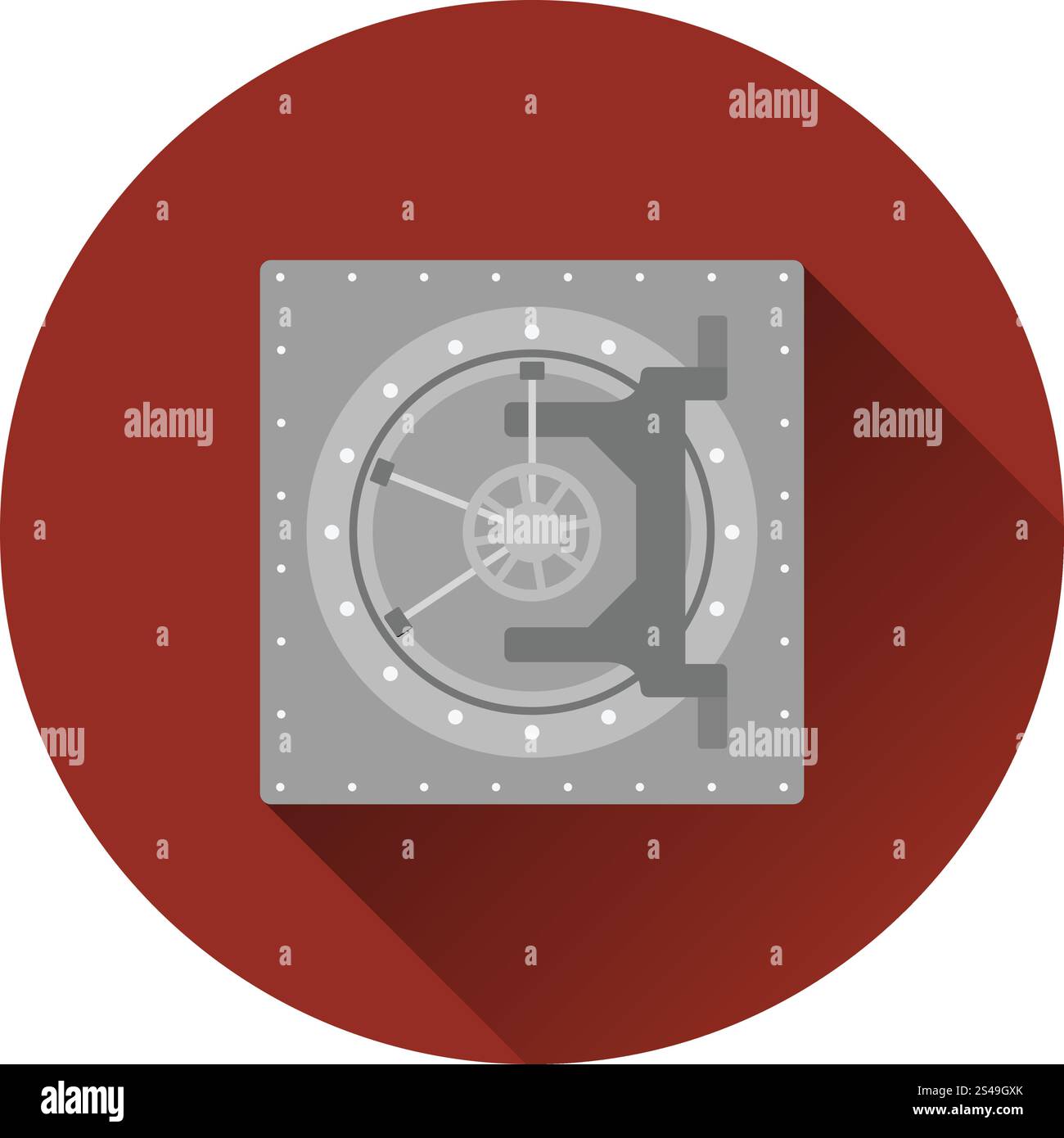 Safe icon. Flat color design. Vector illustration Stock Vector Image ...