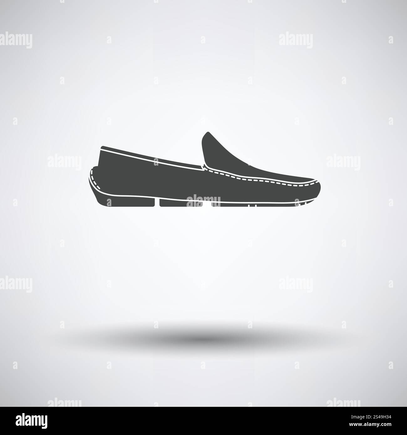 Moccasin icon on gray background with round shadow. Vector illustration Stock Vector Image & Art ...