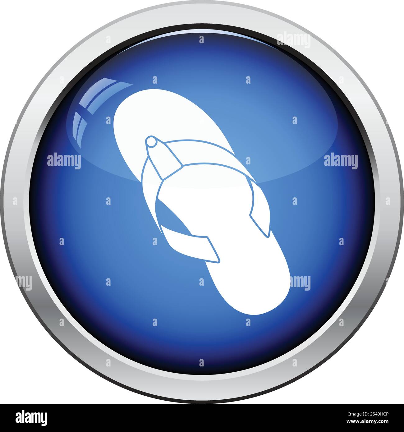 Flip flop icon. Glossy button design. Vector illustration Stock Vector Image & Art - Alamy