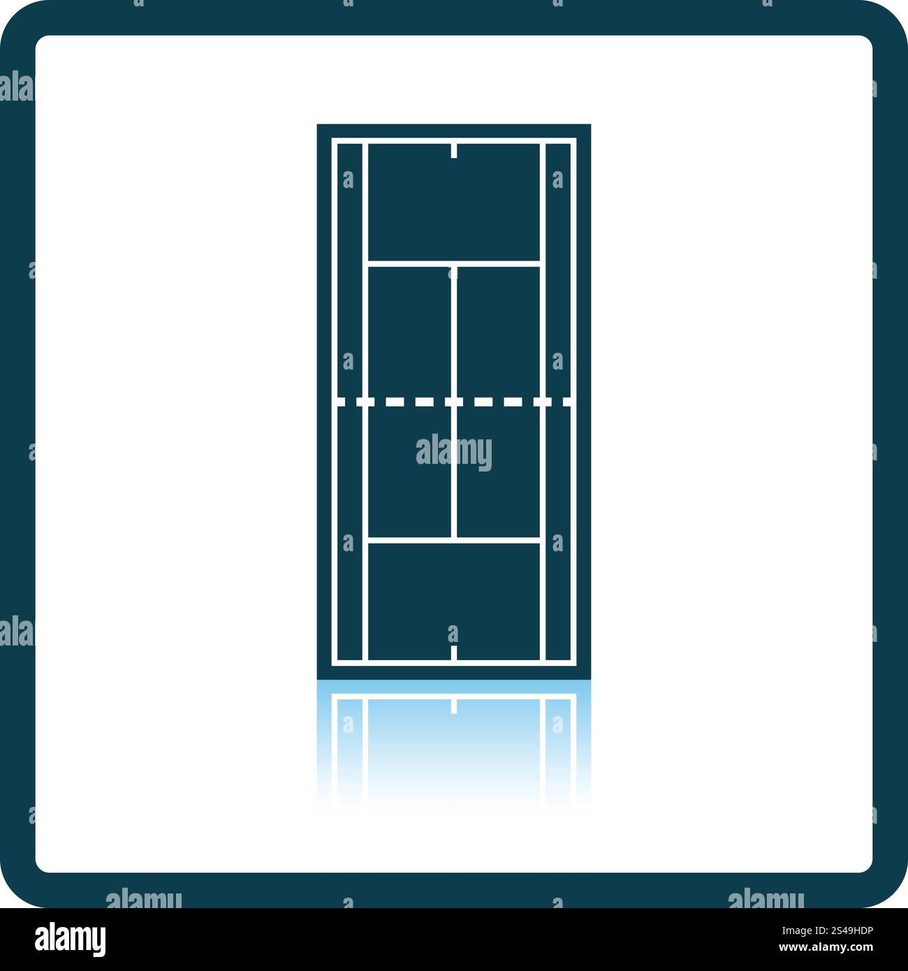 Tennis field mark icon. Shadow reflection design. Vector illustration ...