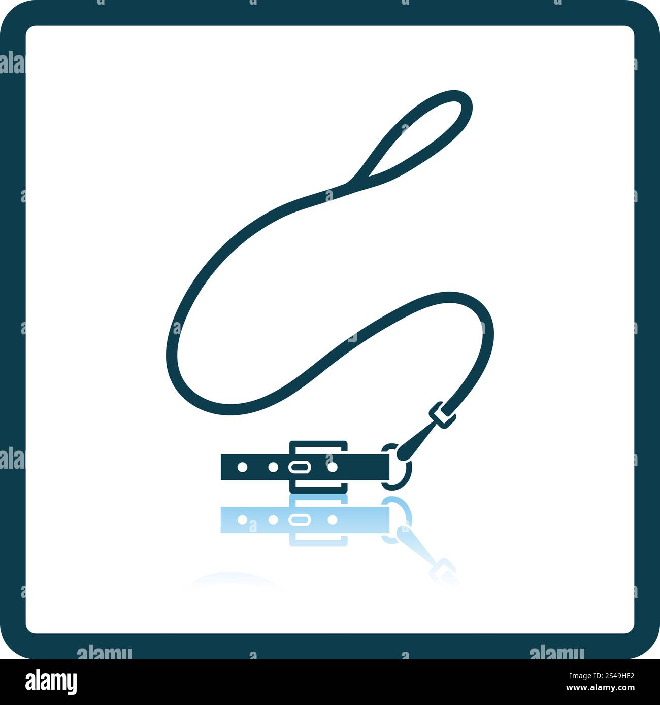 Dog lead icon. Shadow reflection design. Vector illustration Stock ...