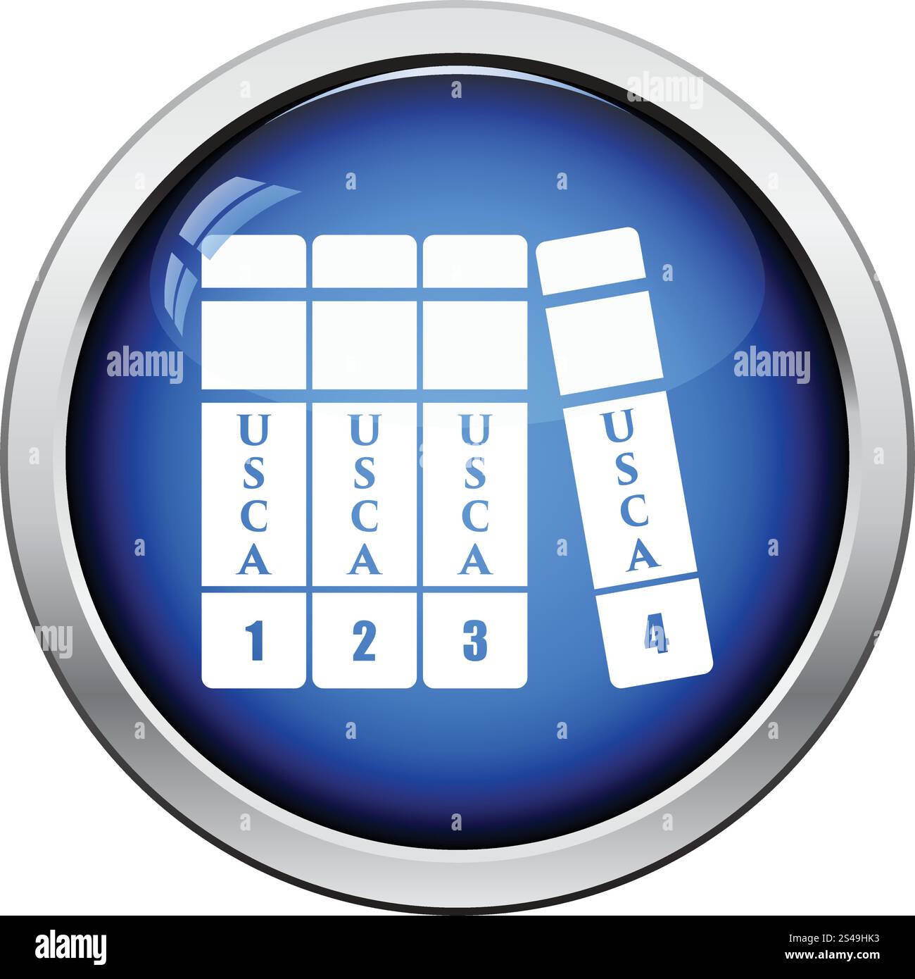 Code of laws icon. Glossy button design. Vector illustration Stock ...