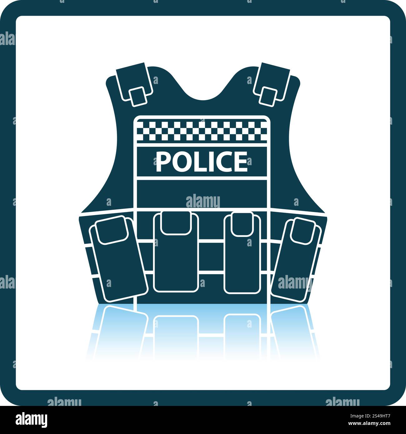 Police vest icon. Shadow reflection design. Vector illustration Stock ...