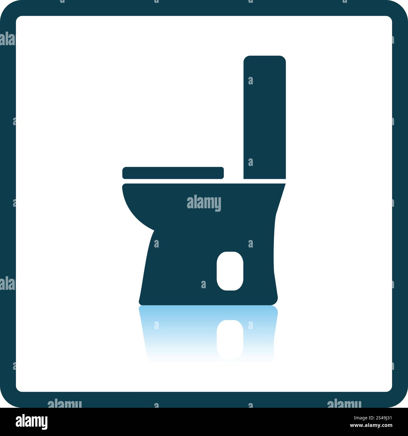 Toilet bowl icon. Shadow reflection design. Vector illustration Stock ...
