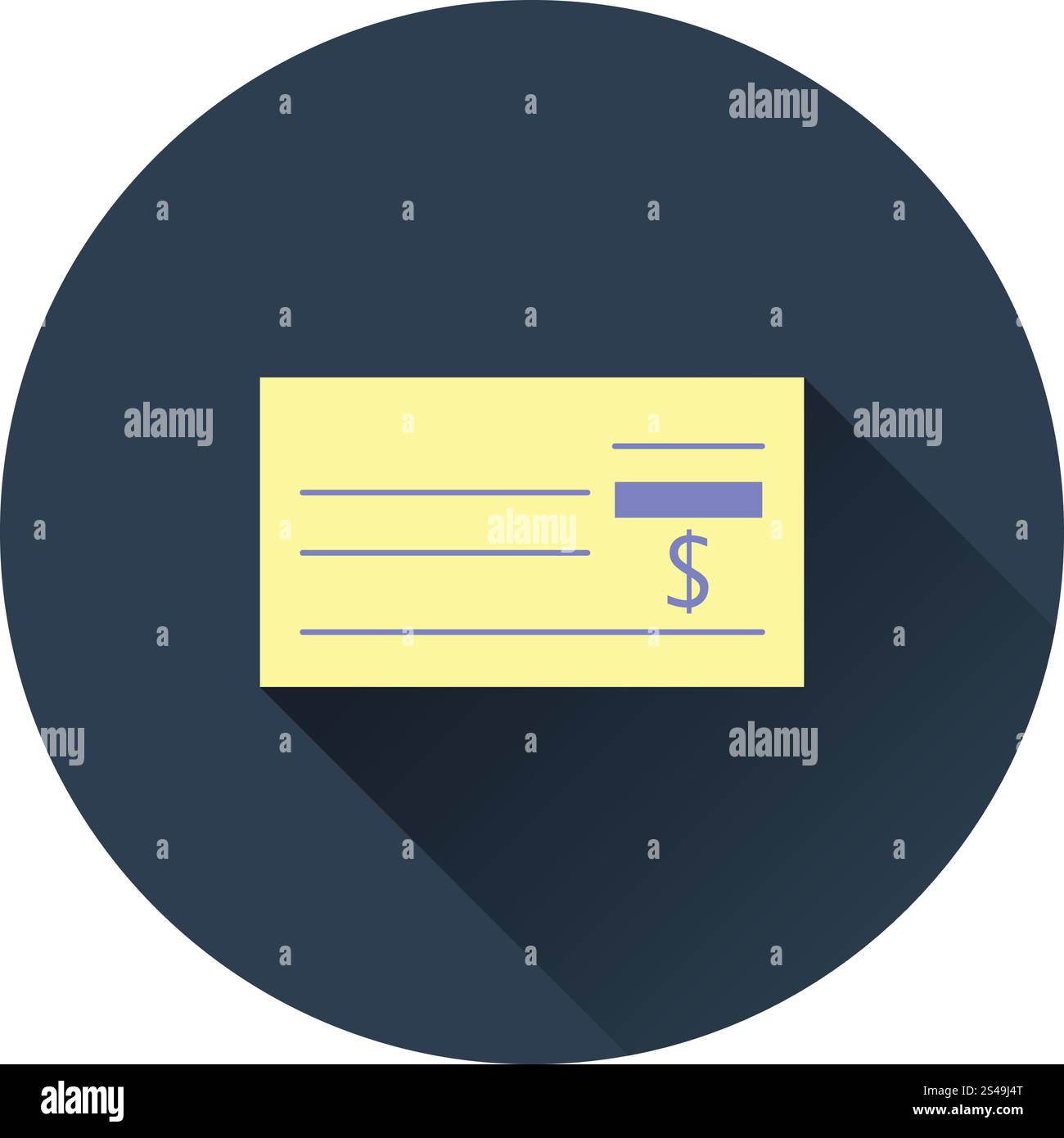 Bank check icon. Flat color design. Vector illustration Stock Vector ...