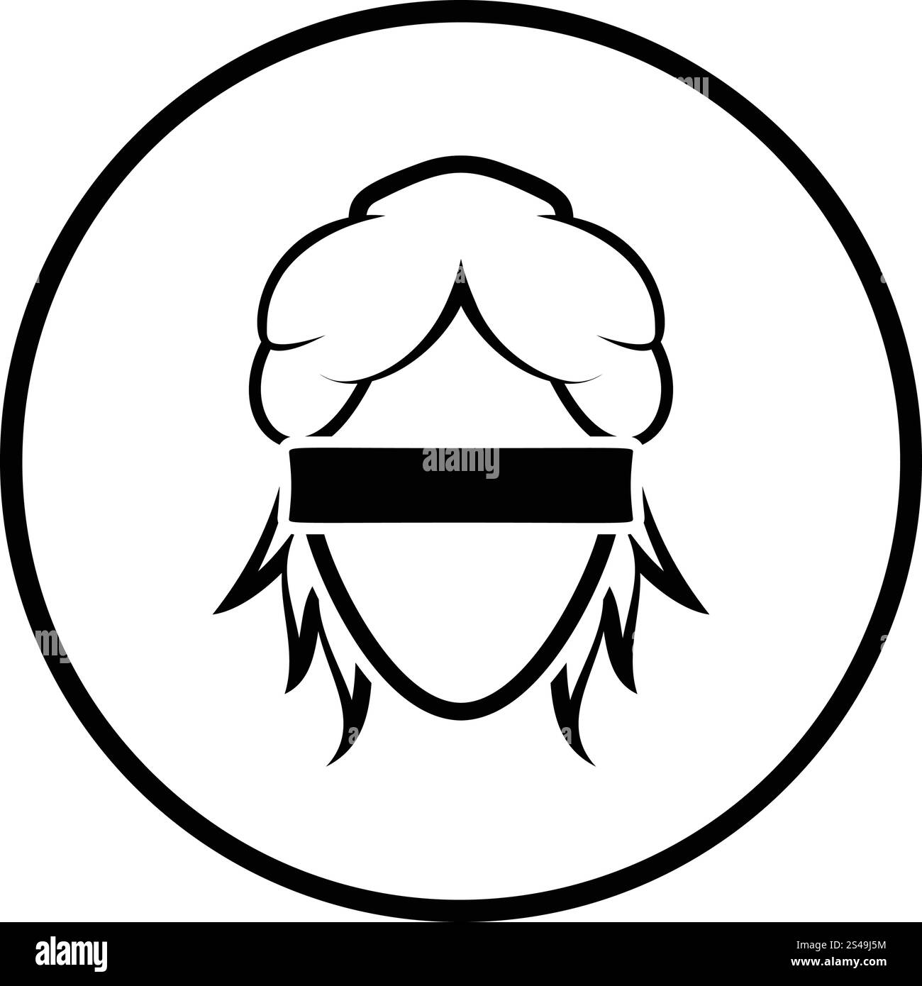 Femida head icon. Thin circle design. Vector illustration Stock Vector ...