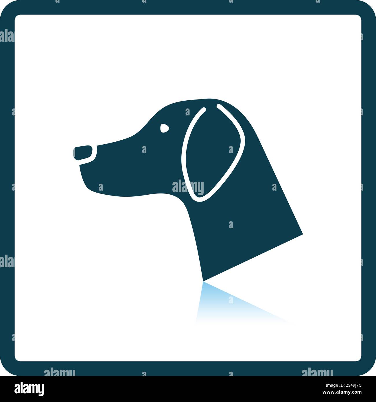 Dog head icon. Shadow reflection design. Vector illustration Stock ...